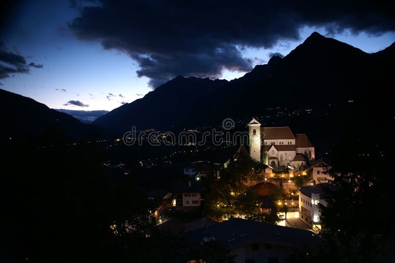 Village at dusk stock photo. Image of twilight, locality - 1491514