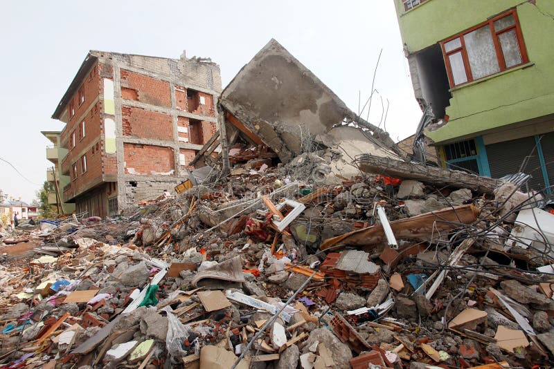 Village after Earthquake stock photo. Image of broken - 23017650