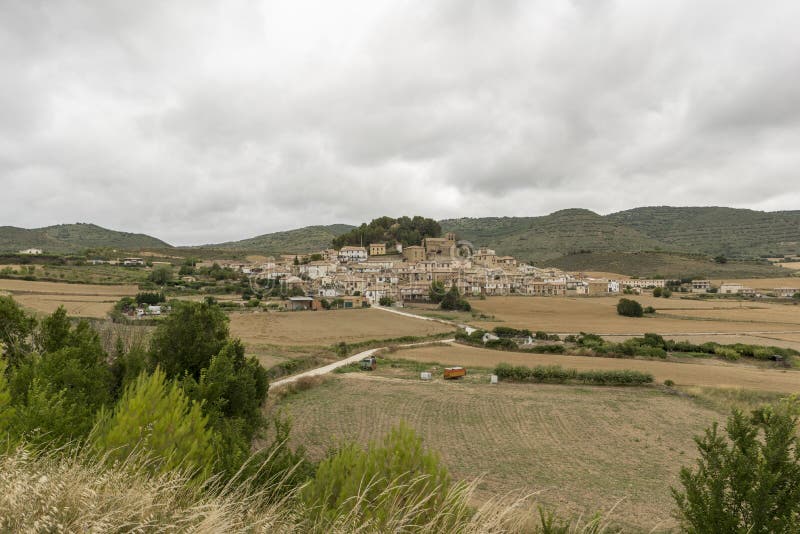 The village of Eslava stock photo. Image of fort, landscape - 99007080