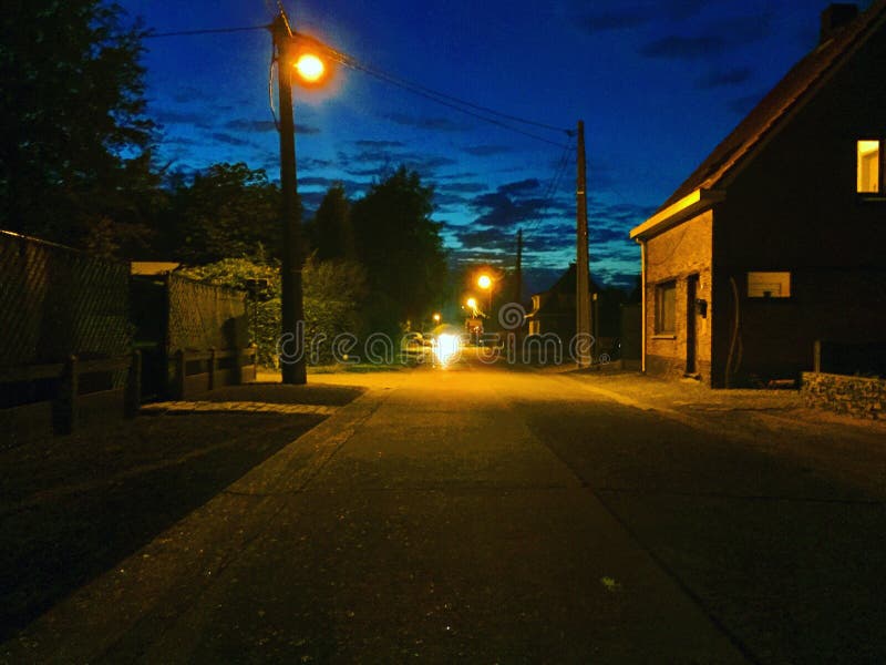 Village in the evening stock image. Image of streetphotography - 83940945