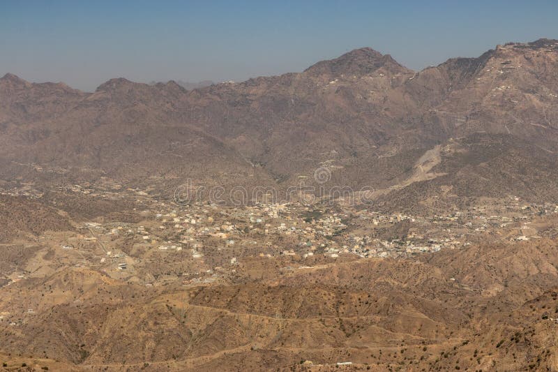 Village in Faifa Mountains, Saudi Arab Stock Image - Image of view ...