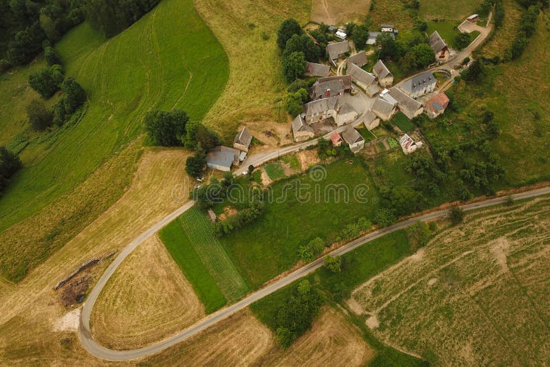 Village or Farm in the Mountains of the Pyrenees Stock Photo - Image of ...