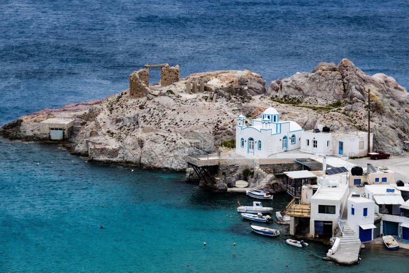 The island of Milos stock image. Image of cyclades, famous - 109698411