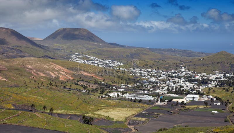 Village of Haria, Lanzarote Stock Image - Image of volcano, green: 16493335