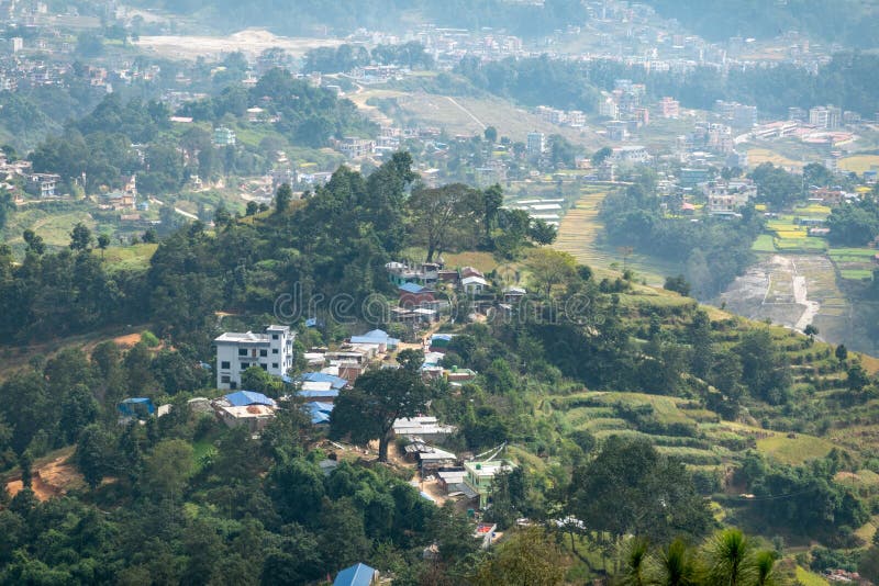 Village on the Hilltop stock photo. Image of hilltop - 162555510