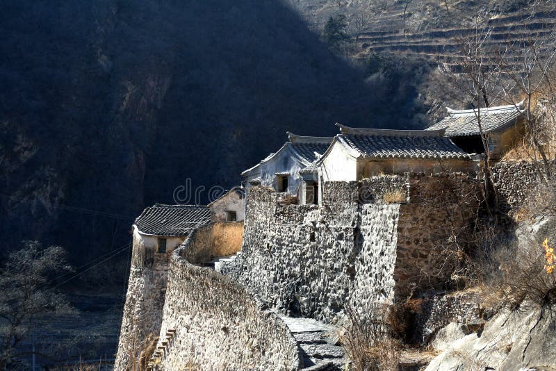 Chinese Riverside House stock photo. Image of china, guilin - 10617546