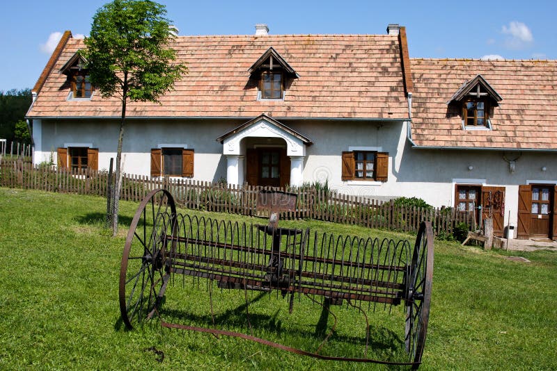 Village house with rake stock image. Image of folklore - 5751595