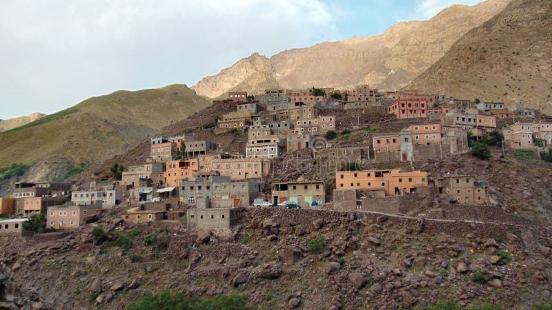 Village in Imlil stock image. Image of tourism, houses - 102298839