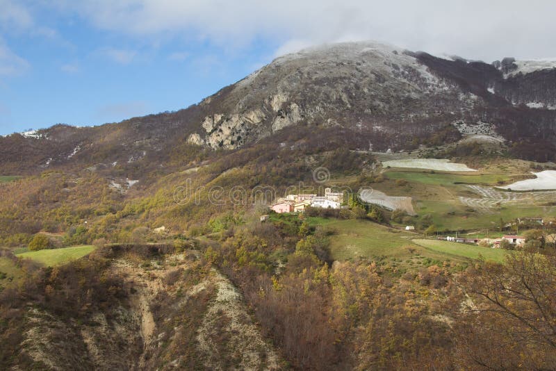 Village in the Italian Apennines Stock Photo - Image of trees, tourism ...