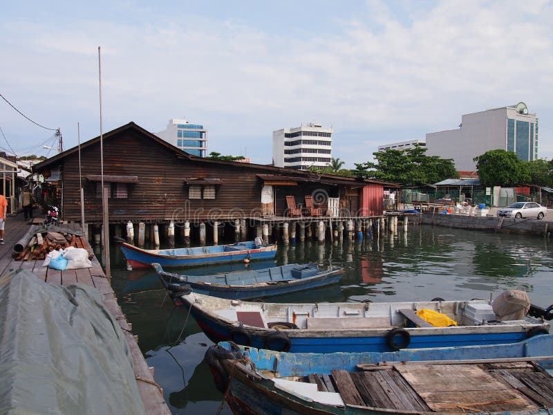 Village Jetty in Penang editorial stock photo. Image of georgetown ...