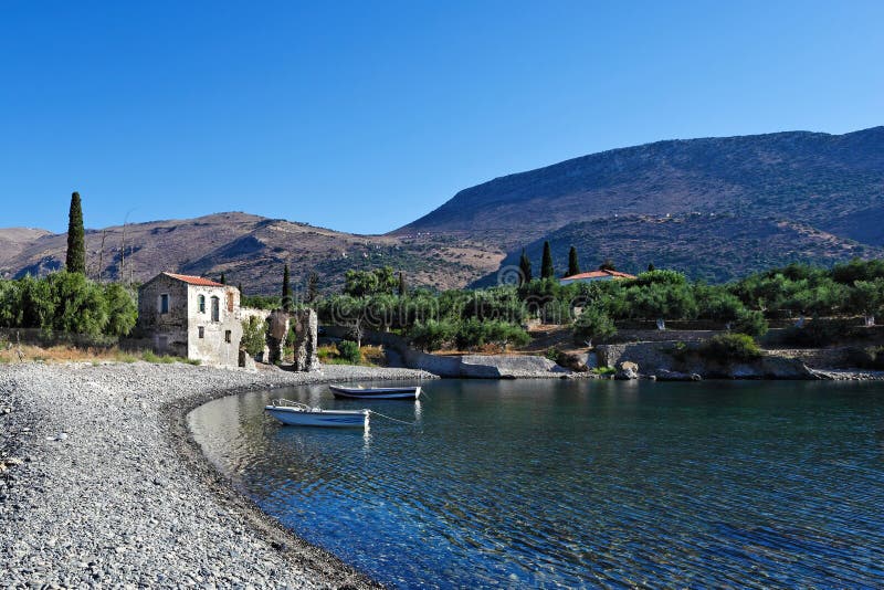 The Village Kotronas in Eastern Mani, Greece Editorial Stock Photo ...