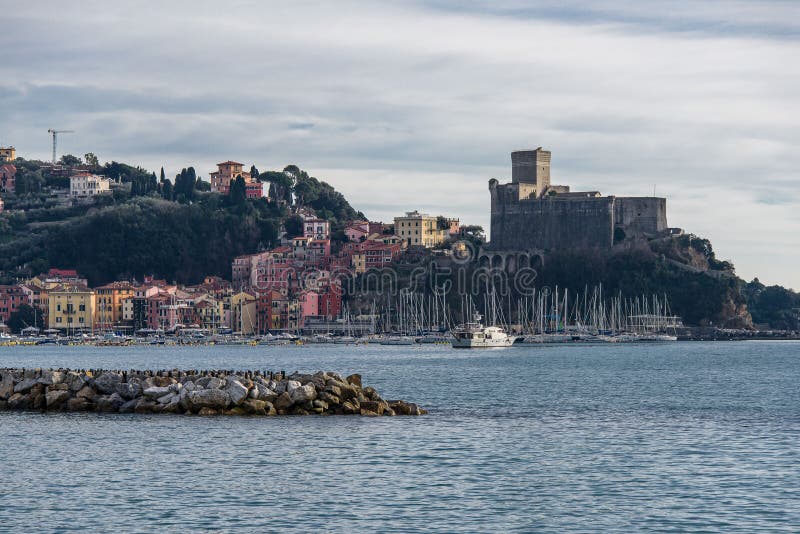 The village of Lerici stock image. Image of european - 148470077