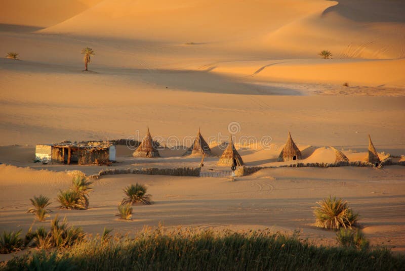 Village in the Libyan Desert Stock Photo - Image of tent, wild: 15747760