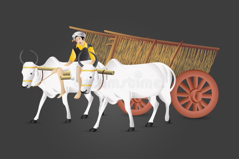 Indian Bullock Cart Stock Illustrations – 74 Indian Bullock Cart Stock ...