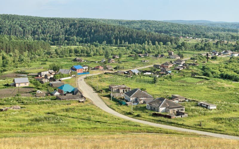 Village Life in the Depths of Siberia Stock Image - Image of good ...