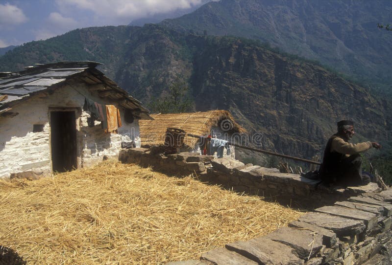 Village Life in the Himalaya S Editorial Stock Photo - Image of ...