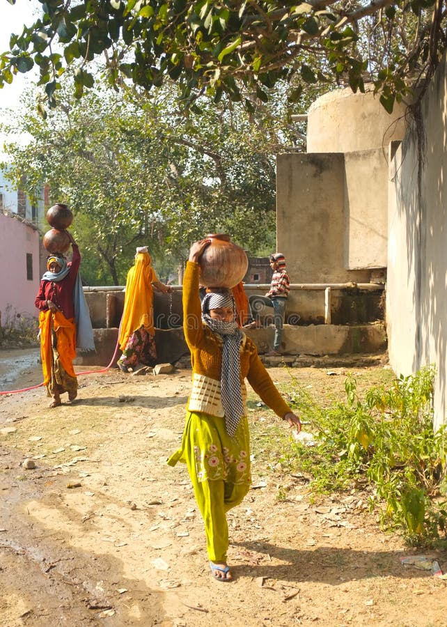 Village Life, Rural Rajasthan, India Editorial Photo - Image of smile ...
