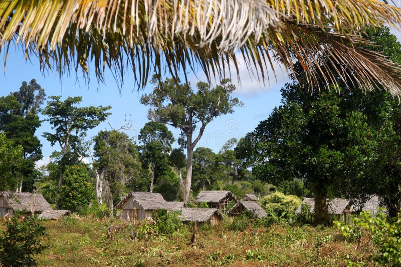 Petit village malgache photo stock. Image du constructions - 17618718