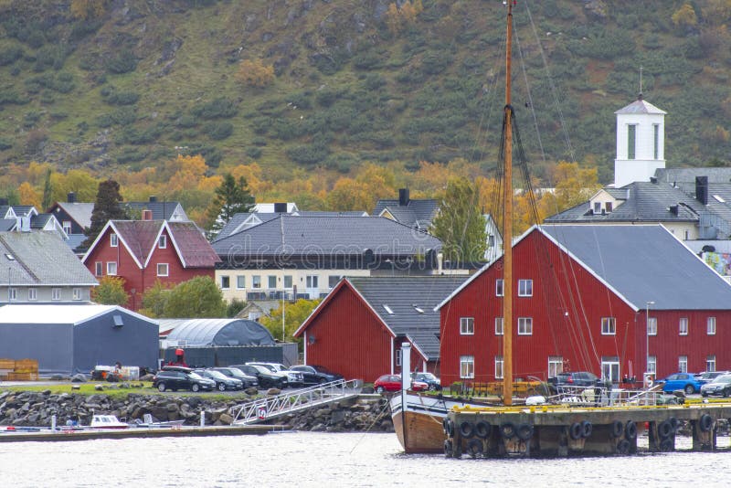 Village of Melbu stock image. Image of marina, village - 385094573