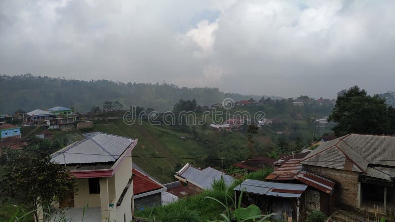 Village on the Mountain in Java Indonesia Stock Image - Image of valley ...