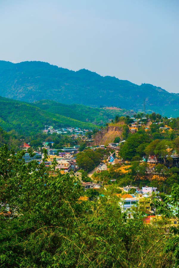 Local village on mountain stock image. Image of rural - 215646987