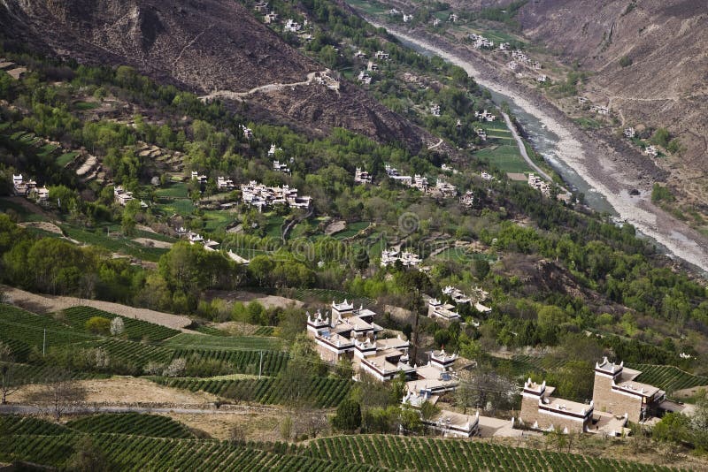 Village in mountains stock image. Image of scenery, village - 9646941