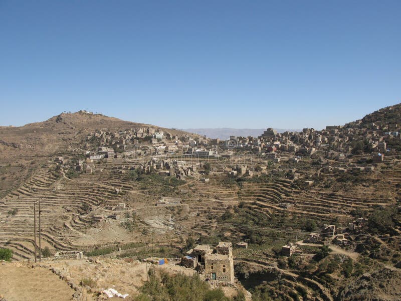 Panorama Of Haid Al-Jazil In Wadi Doan - Hadramaut - Yemen Stock Photo ...