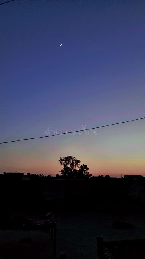 Village Night ???? View Beautiful Scenery Tree , ???? Beautiful Blue ...