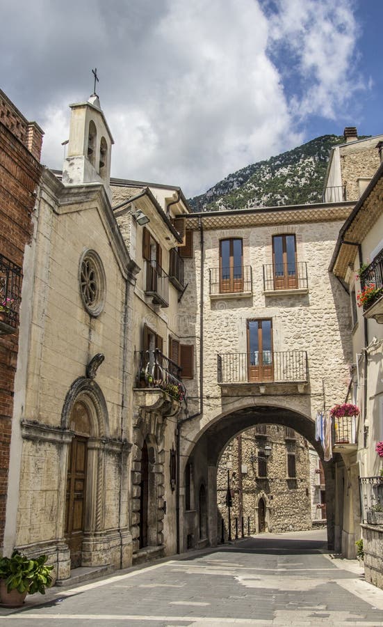 Pacentro Medieval Village, Abruzzo, Italy Stock Image - Image of scene ...