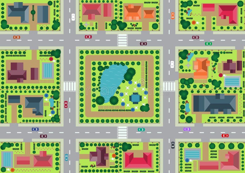 Bird Eye View House Stock Illustrations – 694 Bird Eye View House Stock ...