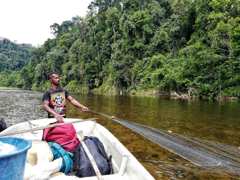 Village People in the River Editorial Photo - Image of boat, river ...