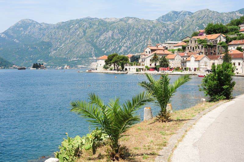 Village of Perast on the Bay of Kotor Stock Image - Image of nature ...
