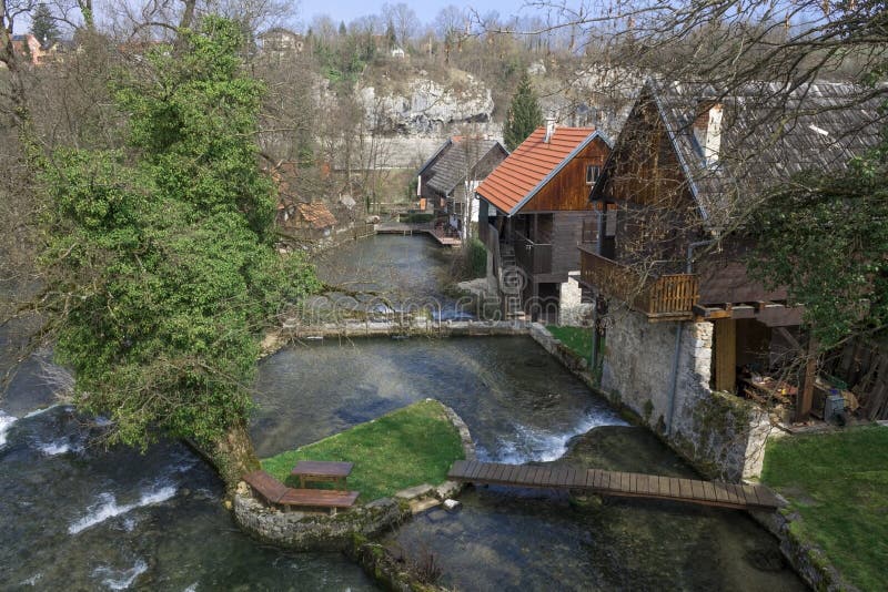 Village of Rastoke stock image. Image of cascade, landscape - 69512099