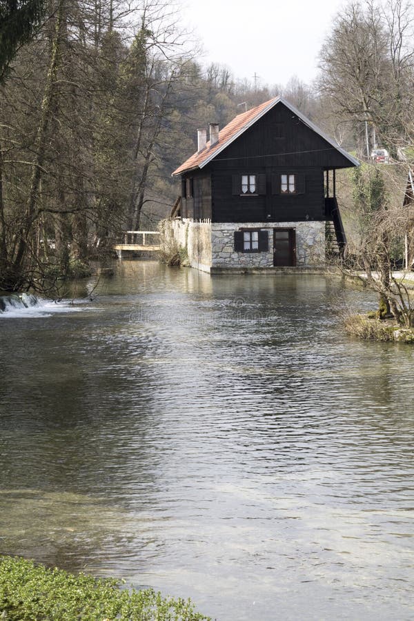 Village of Rastoke stock image. Image of stream, spring - 69513203