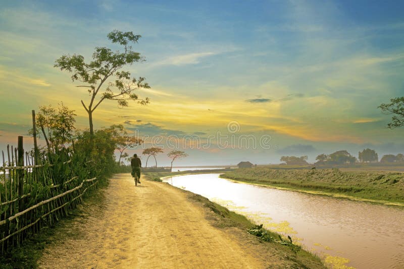 Village road stock image. Image of indian, landscape - 85675273
