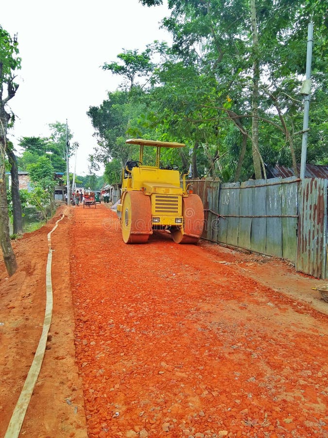 Village road construction stock photo. Image of village - 72508006