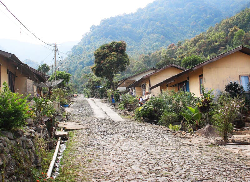 Village Road in the Mountains Stock Photo - Image of river, path: 47667800