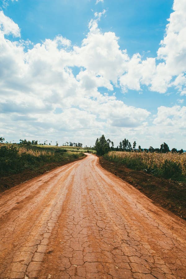 Village road stock image. Image of tanzania, africa, cornfield - 51030979