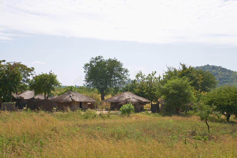 Village in rural Malawi stock photo. Image of grass, village - 6045940