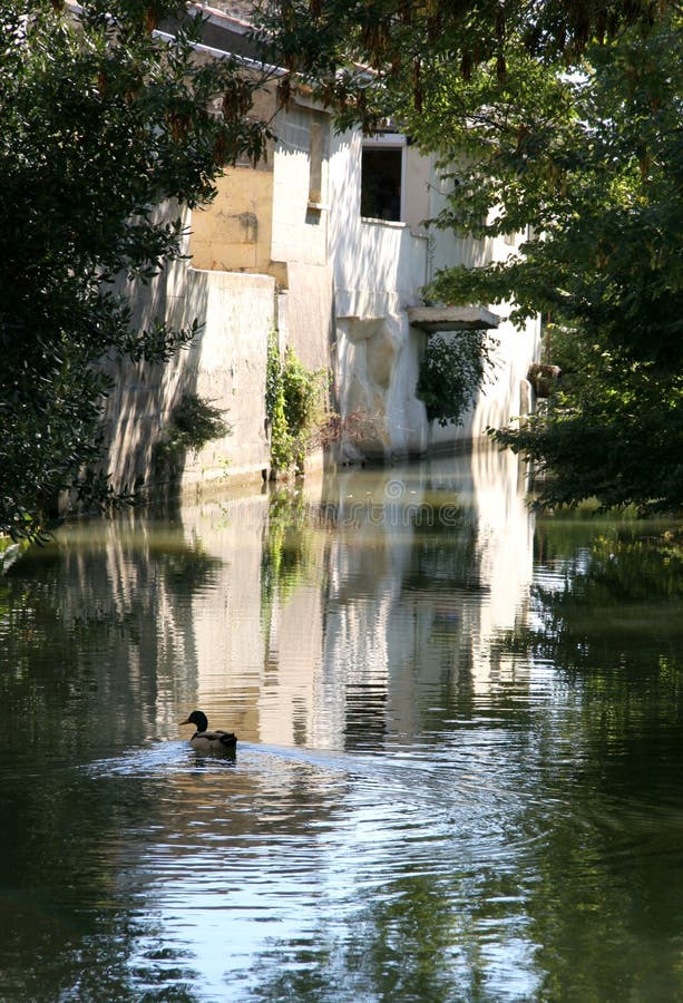 Village scene in France stock photo. Image of trees, peace - 1900426
