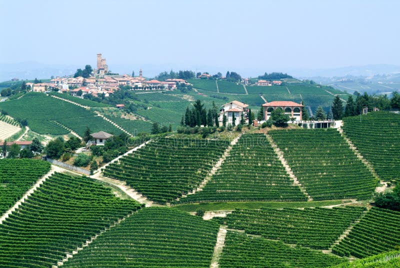 The Village of Serralunga D Alba in Piedmont Stock Image - Image of ...