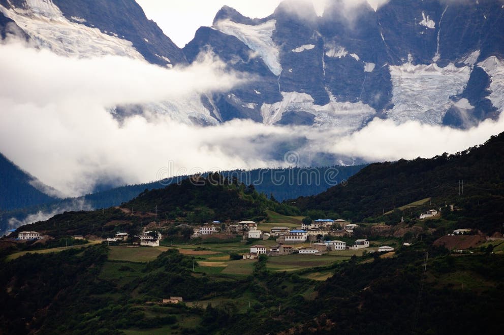 Village in snowberg stock photo. Image of grand, snowberg - 23706412