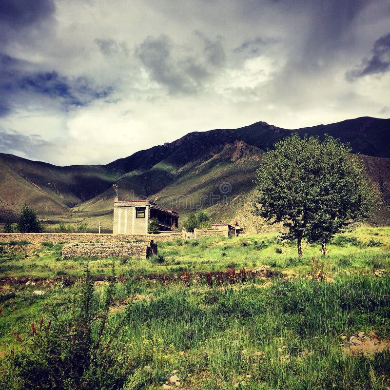 Village stock photo. Image of mointain, tibet, summer - 43951838
