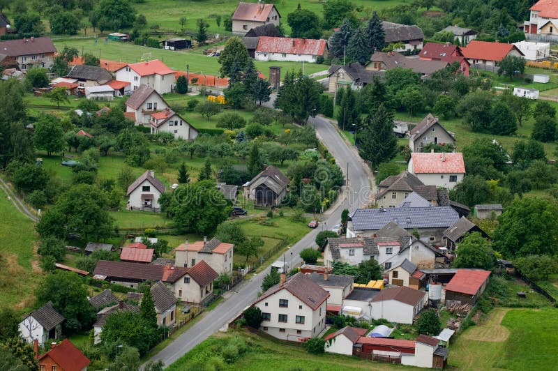 Village or Town from the Air Stock Photo - Image of houses, town: 6072608