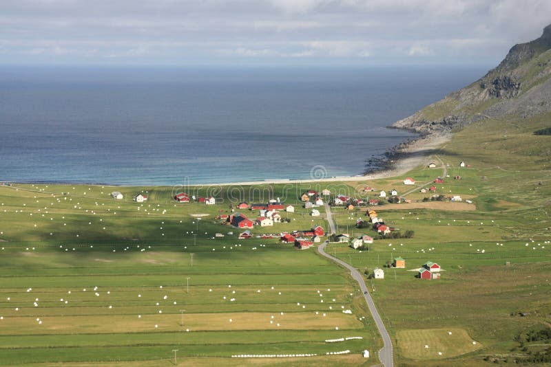 The Unstad S Glacial Valley Stock Image - Image of fishermen ...