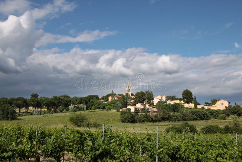 The Village of Villars in the Provence Stock Photo - Image of alpes ...