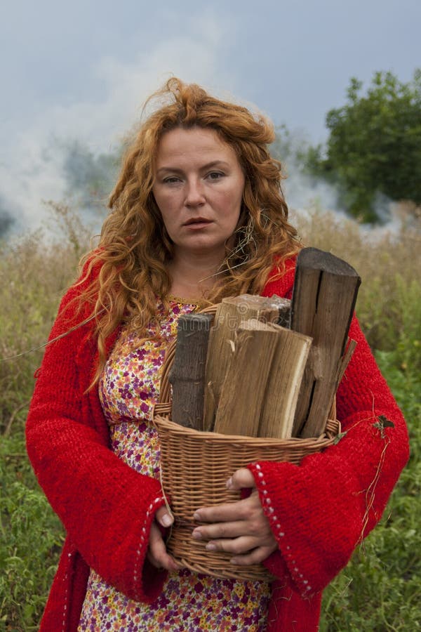 Village Woman Witch in Countryside Stock Photo - Image of countryside ...