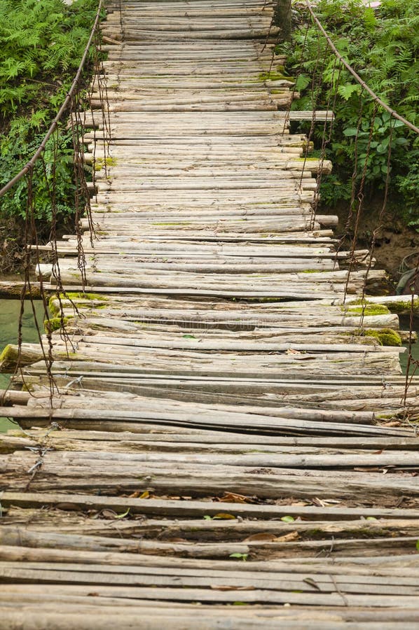 The village wooden bridge stock image. Image of season - 34355715