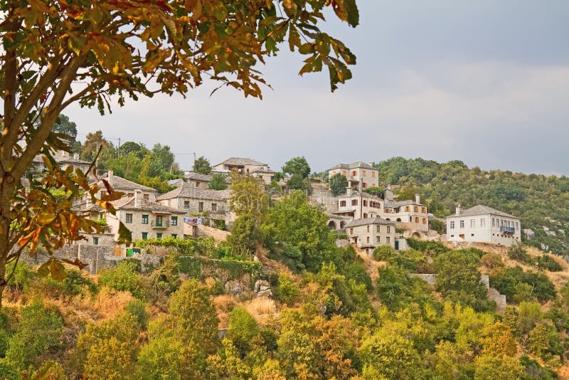 Village in Zagori Area stock photo. Image of mountainous - 21837020