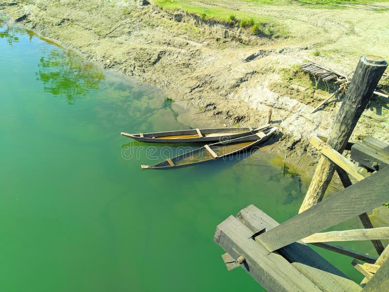 Villagers Life in Lohit River with Boat. Stock Image - Image of lohit ...